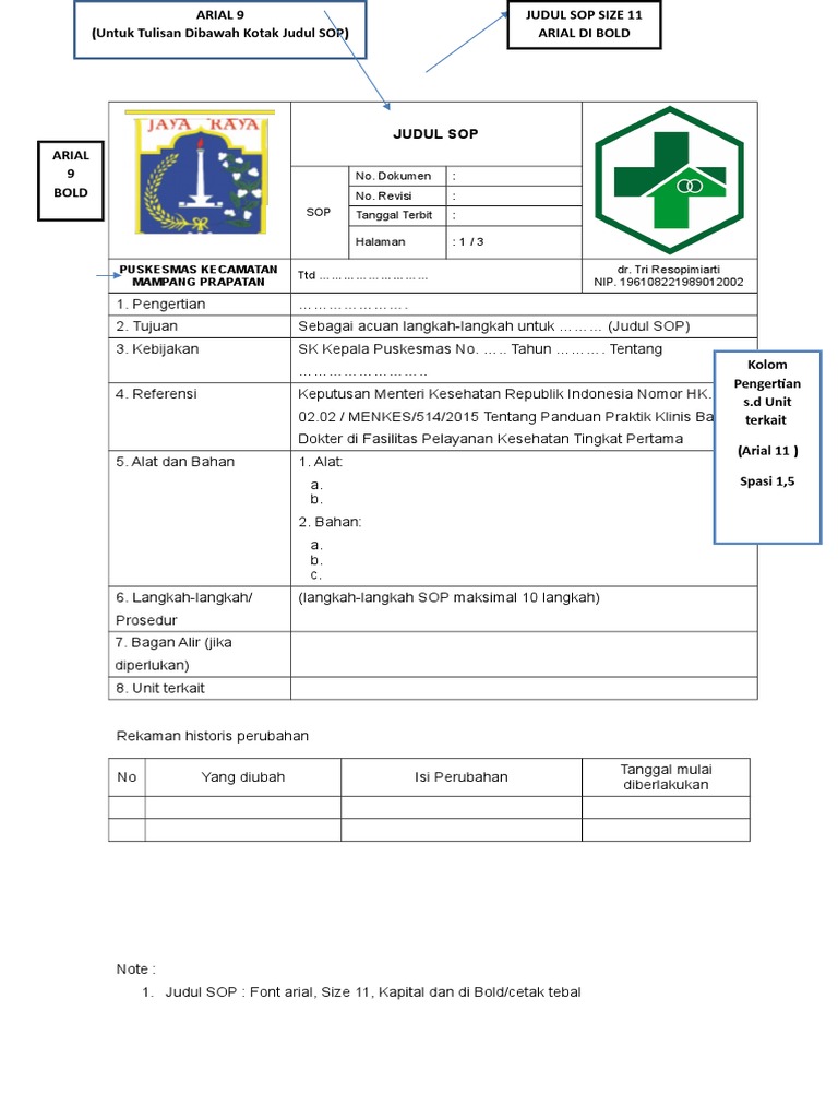 Format Sop Revisi Terbaru | PDF