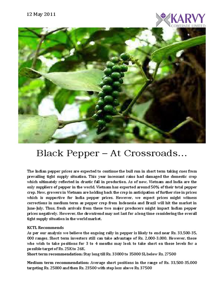 Black Pepper - at Crossroads : KCTL Recommends | PDF | Black Pepper ...