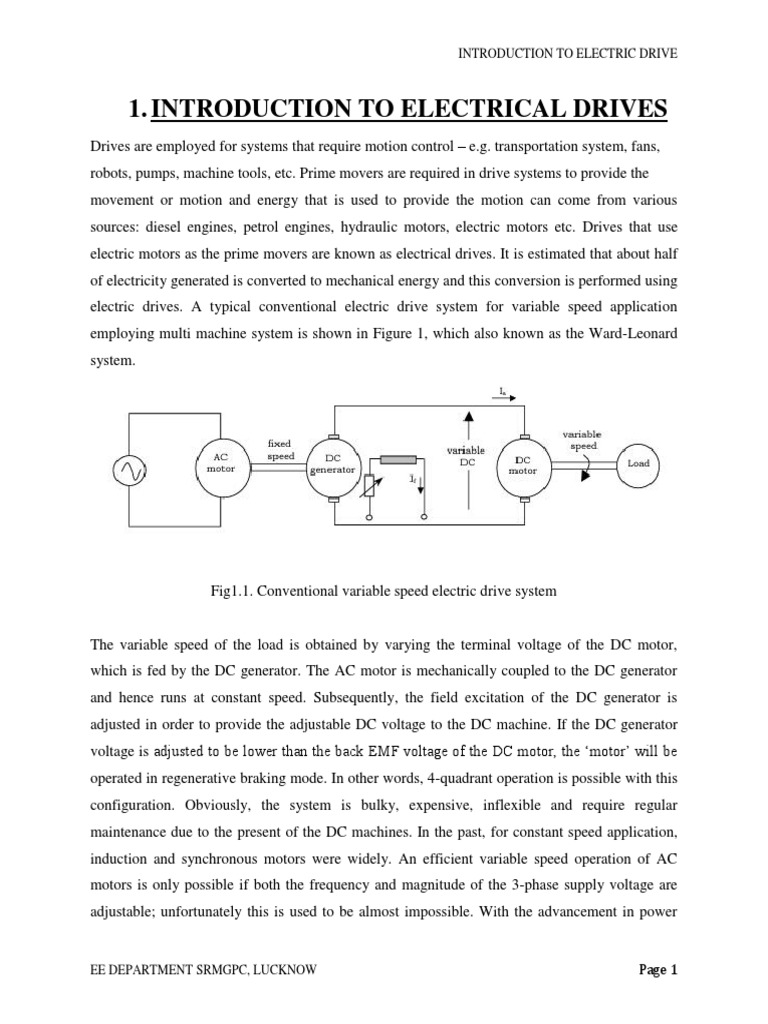 Introduction To Electrical Drives | PDF | Power Electronics | Electric ...