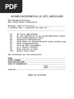 Duty Resumption Form | PDF
