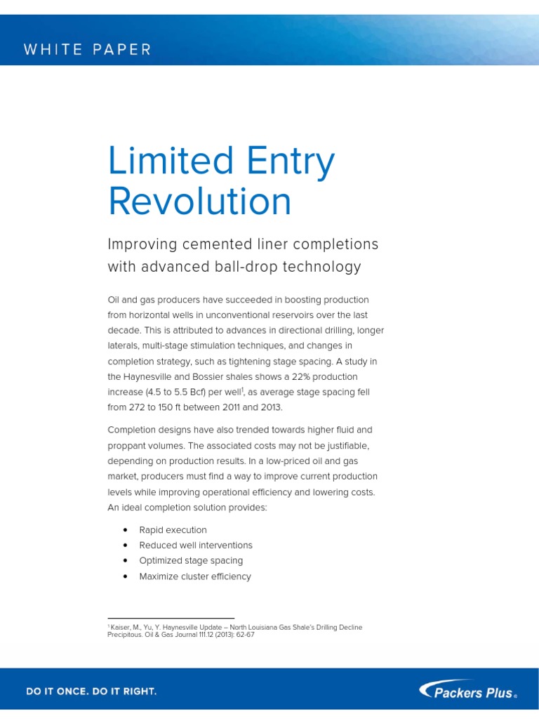 Limited Entry Revolution: Improving Cemented Liner Completions With ...