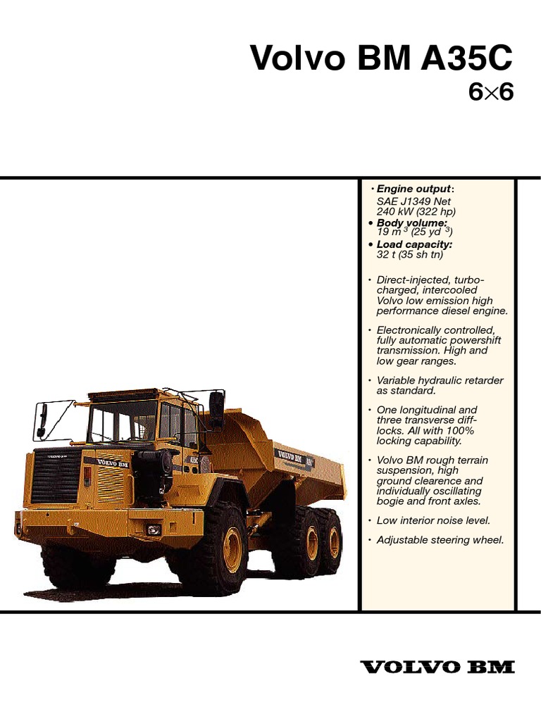 Volvo A35C Specifications Overview | PDF | Automatic Transmission ...