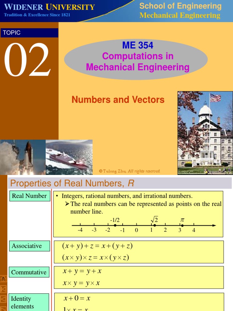 Computations in Mechanical Engineering: Numbers and Vectors | PDF ...