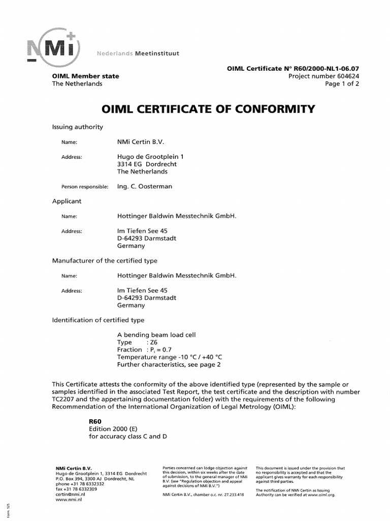 z6-hbm-tc2207 Rev3-Oiml PDF | PDF