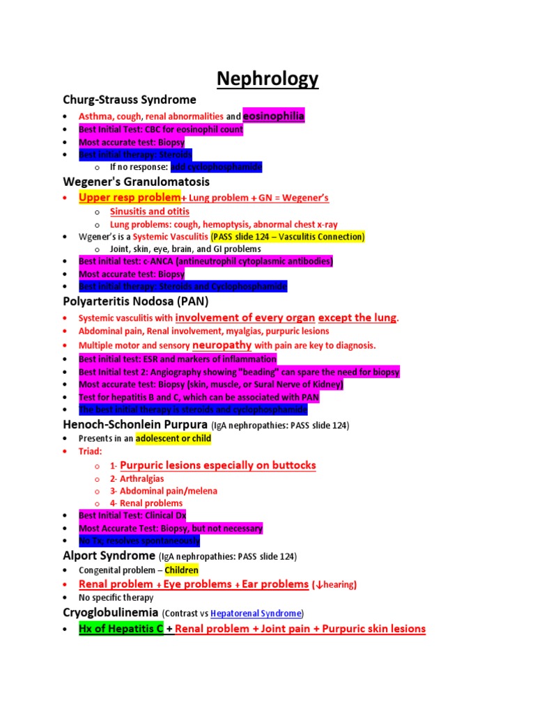 Nephrology Review Notes | PDF | Medical Specialties | Clinical Medicine