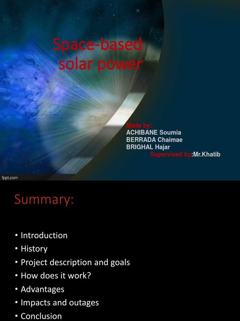 Space-Based Solar Power: Made by | PDF