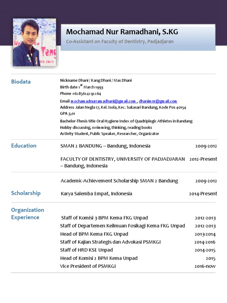 CV Dhani SKG 2018 Edit (Eng) | PDF | Semiotics | Human Communication