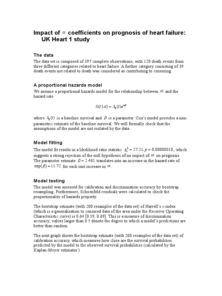 Impact of Coefficients On Prognosis of Heart Failure: UK Heart 1 Study ...