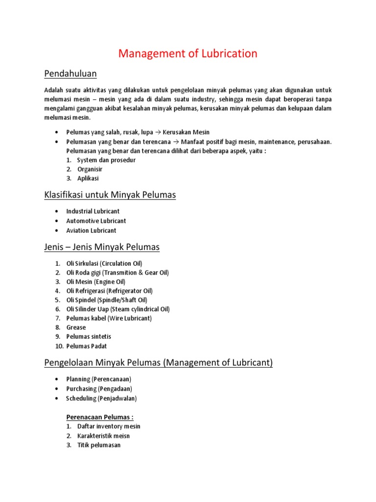 Lubrication Management Systems Overview | PDF | Hydrocarbons | Soft Matter