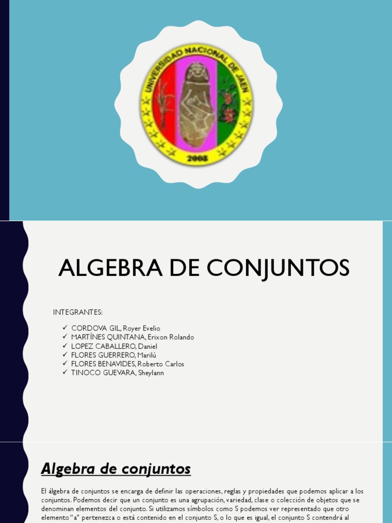 Algebra de Conjuntos | PDF | Conjunto (Matemáticas) | Lógica