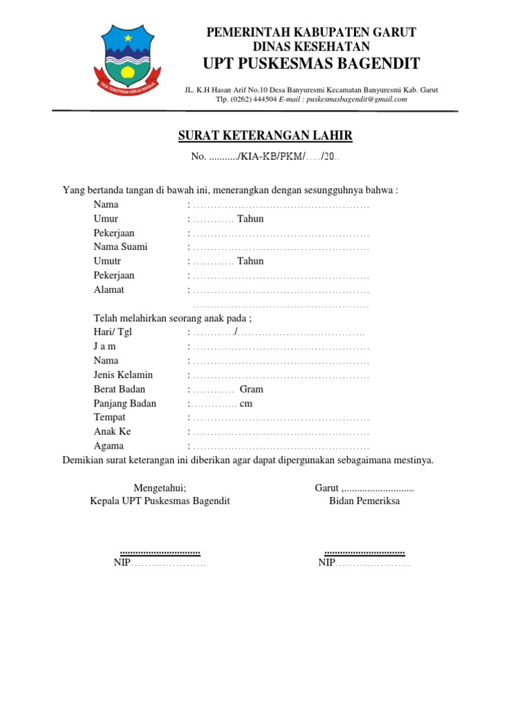 Surat Keterangan Lahir | PDF