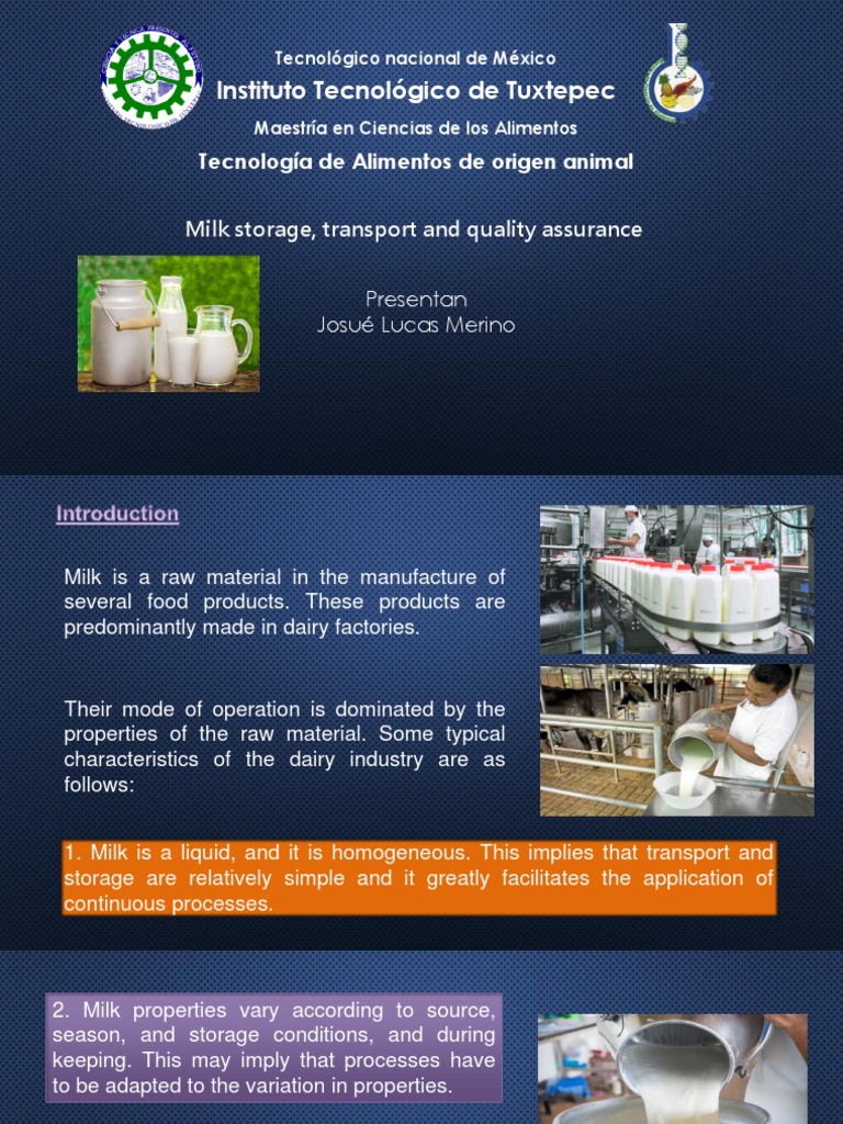 Milk Storage, Transport and Quality Assurance | PDF | Dairy | Milk