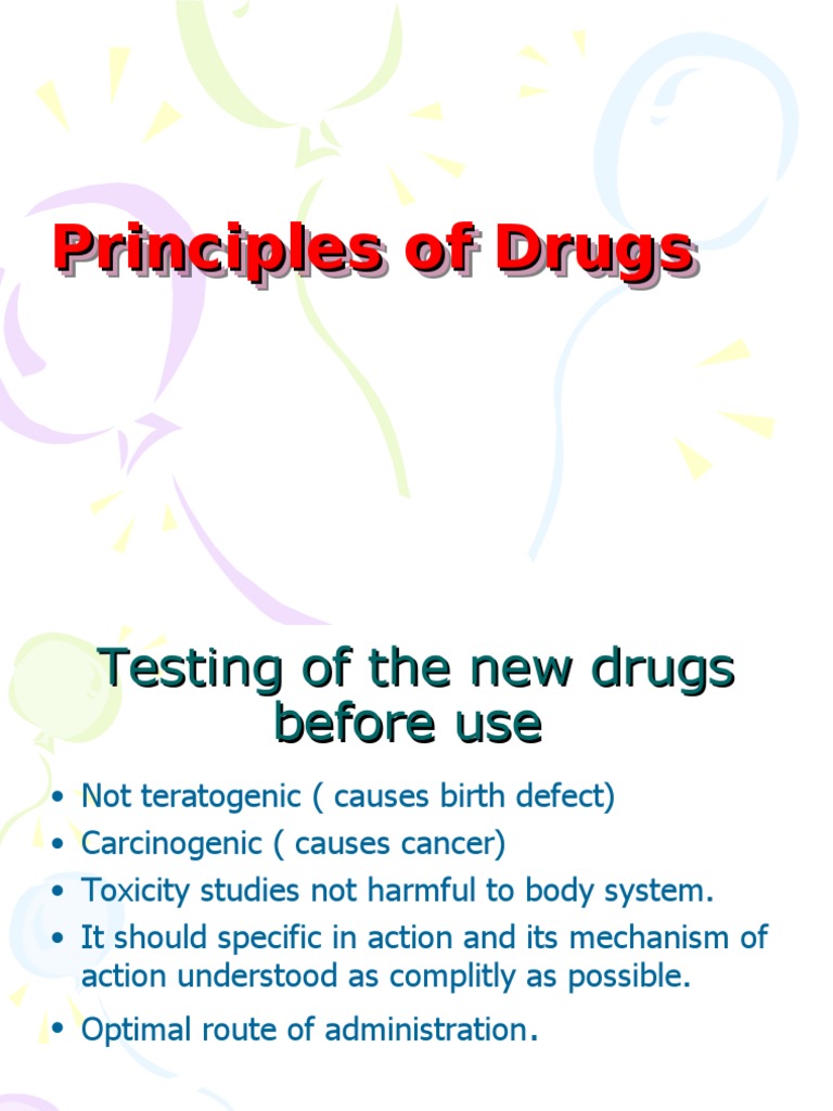 Lecture 2 Principles of Drugs 0 | PDF | Adverse Effect | Pharmaceutical ...