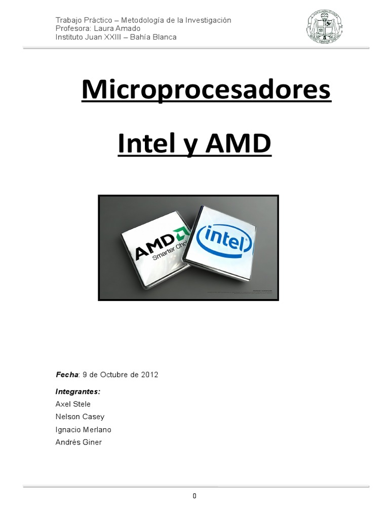 Competencia Intel Vs AMD | PDF | Microprocesador | Unidad Central de ...