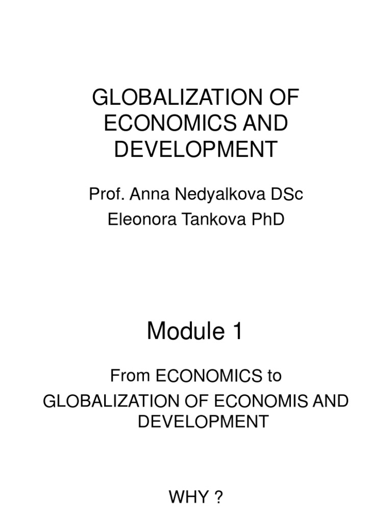 Globalization in Economics and Development | PDF | Globalization ...