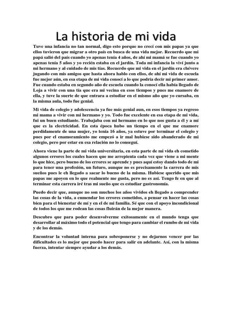 La Historia de Mi Vida | PDF | Ocio
