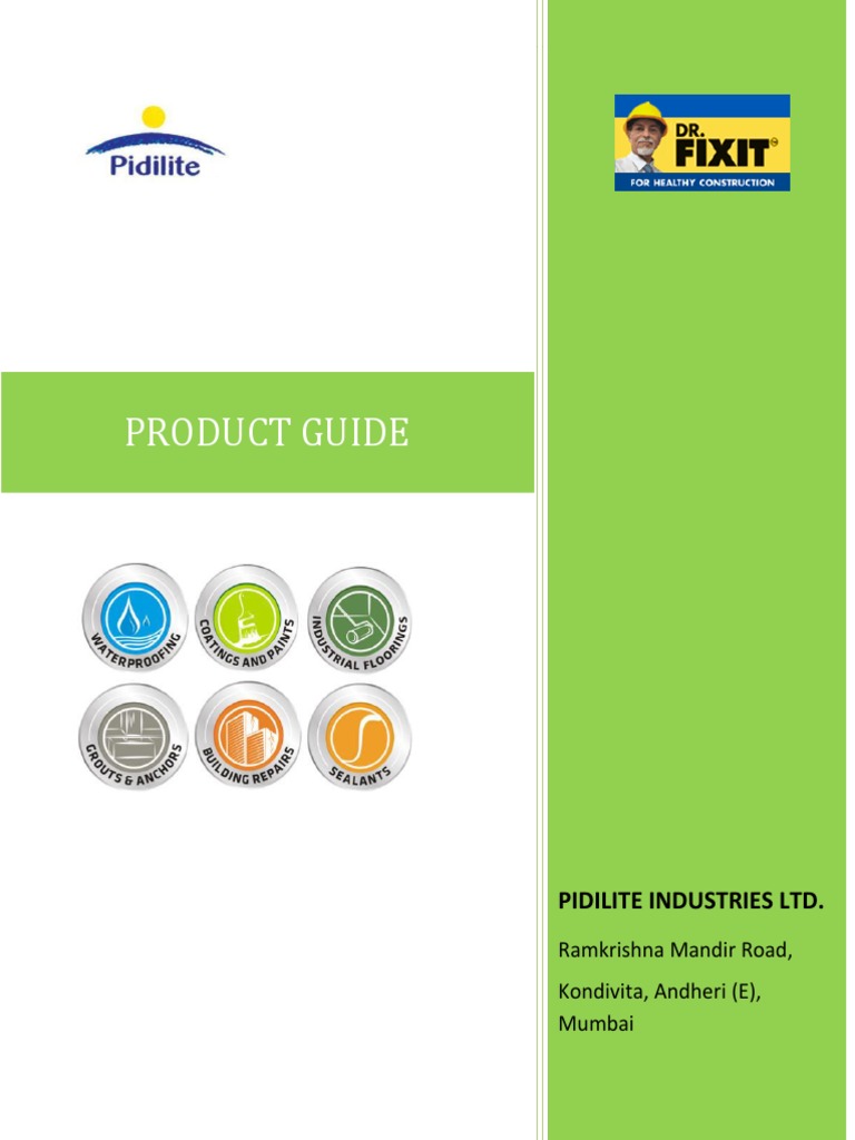 Product Guide: Pidilite Industries LTD | PDF | Epoxy | Polyurethane