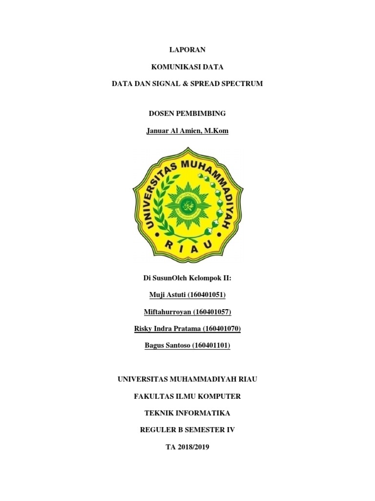 Laporan Data Dan Signal & Spread Spectrum | PDF