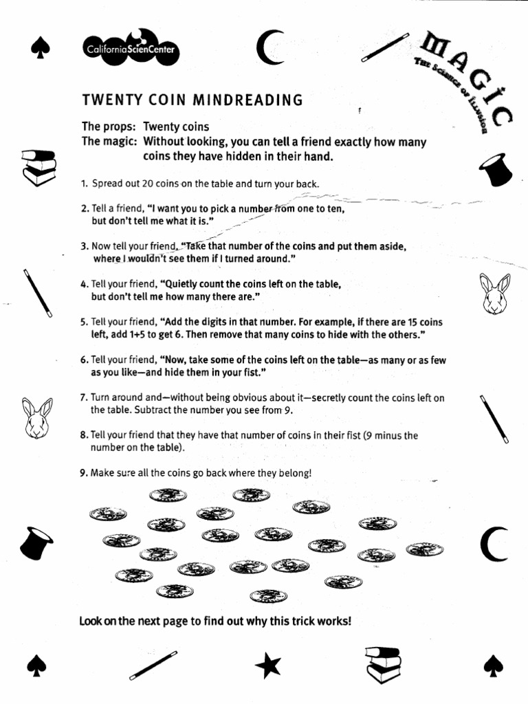 Coin Mind Reading PDF | PDF