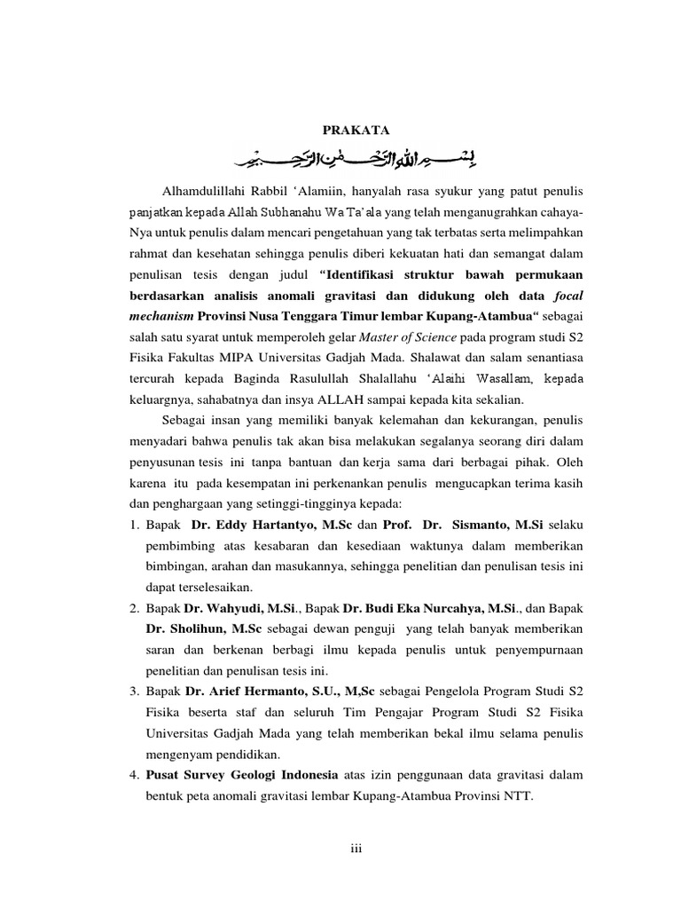 Prakata: Mechanism Provinsi Nusa Tenggara Timur Lembar Kupang-Atambua ...