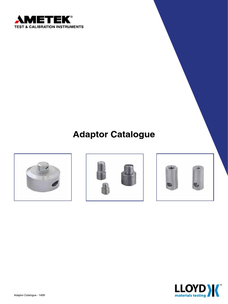 Adaptor Catalogue - 1409 | PDF | Screw | Joining