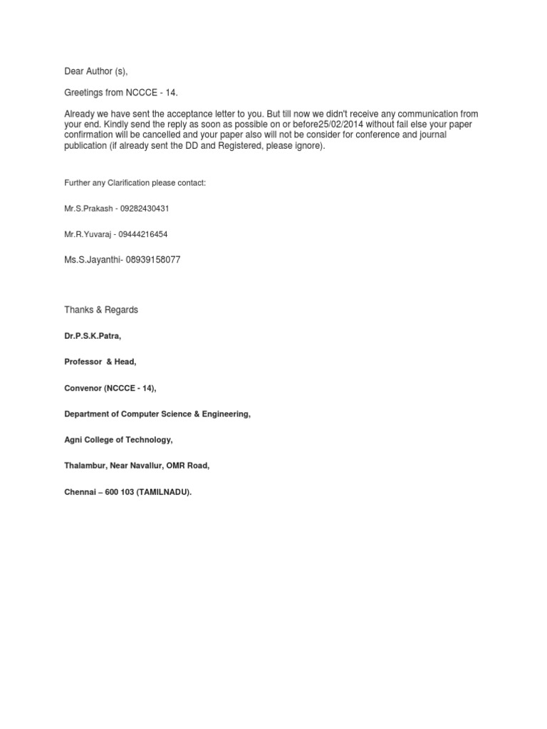 Further Any Clarification Please Contact:: Dr.P.S.K.Patra | PDF