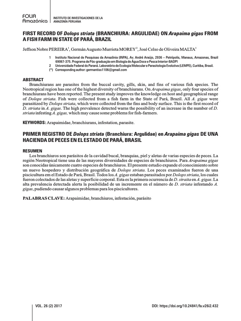 02 First Record of Dolops Striata | PDF | Anatomical Terms Of Location ...