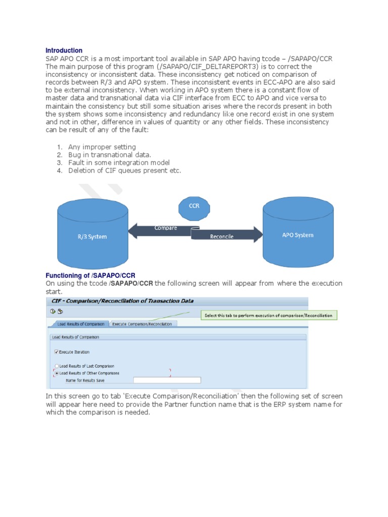 Introduction To CCR in Sap Apo | PDF | Warehouse | Parallel Computing