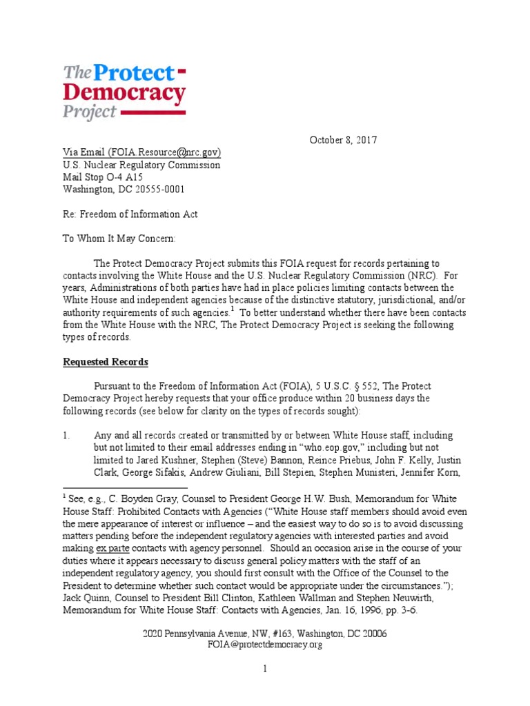 NRC FOIA Request & Response (NRC-2018-000115) | PDF | Freedom Of ...