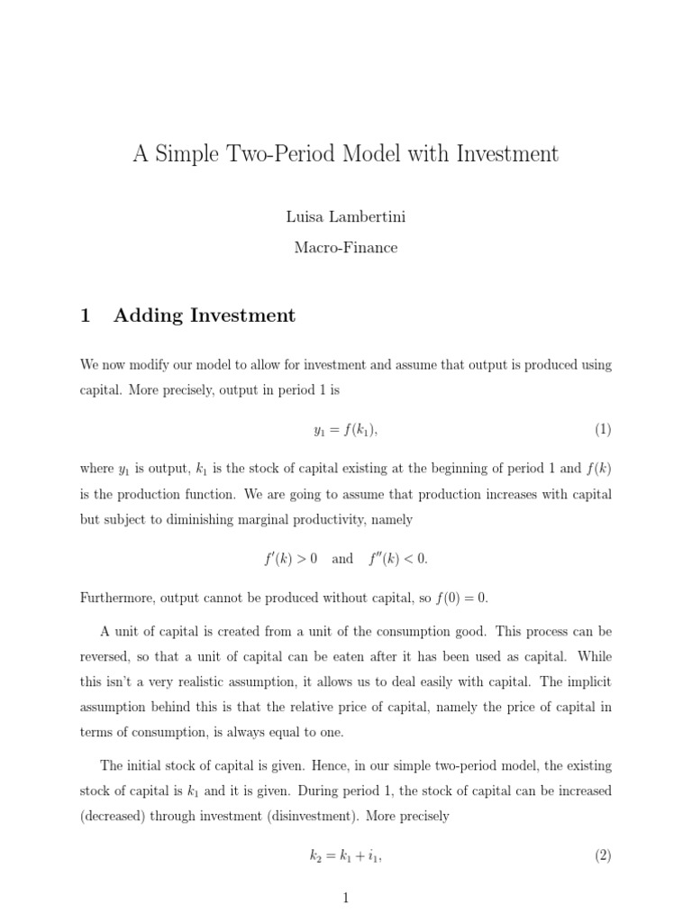 3 Two Period Model 2 | PDF | Economics | Macroeconomics