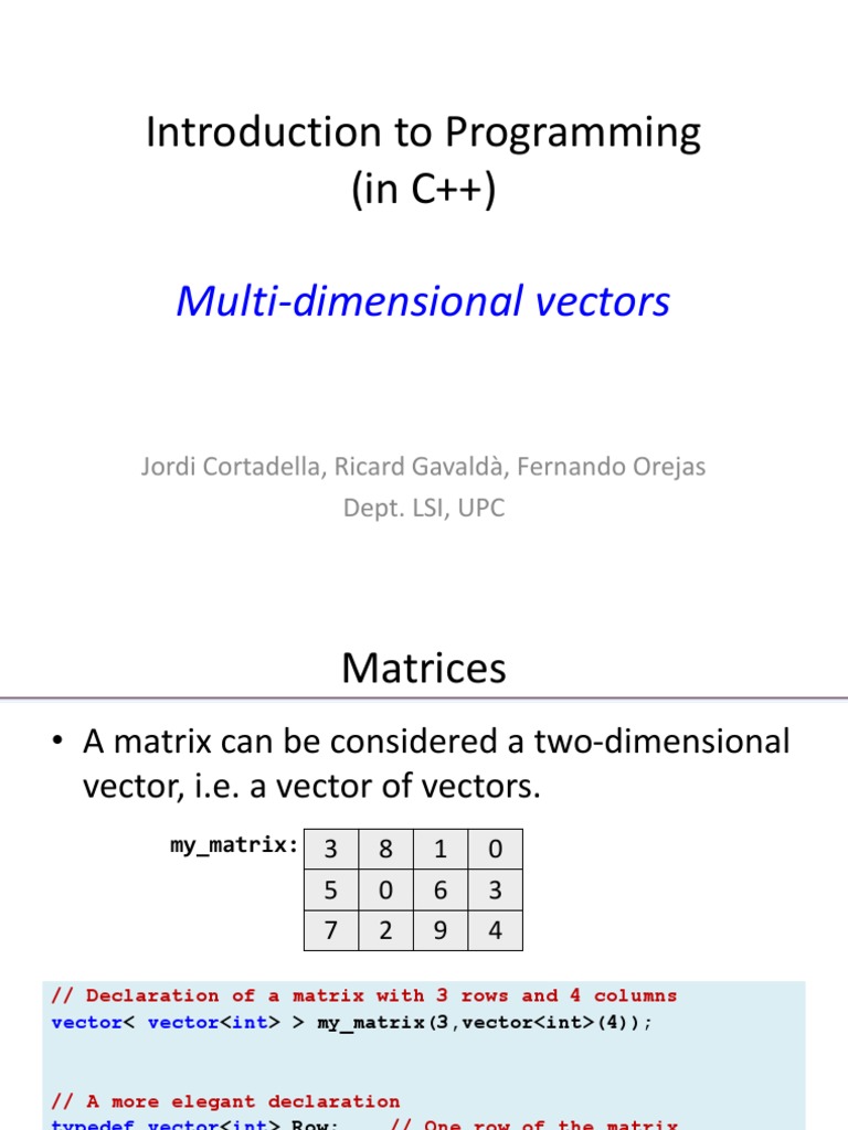0ip10 Matrices Patatabrava | PDF | Matrix (Mathematics) | Euclidean Vector