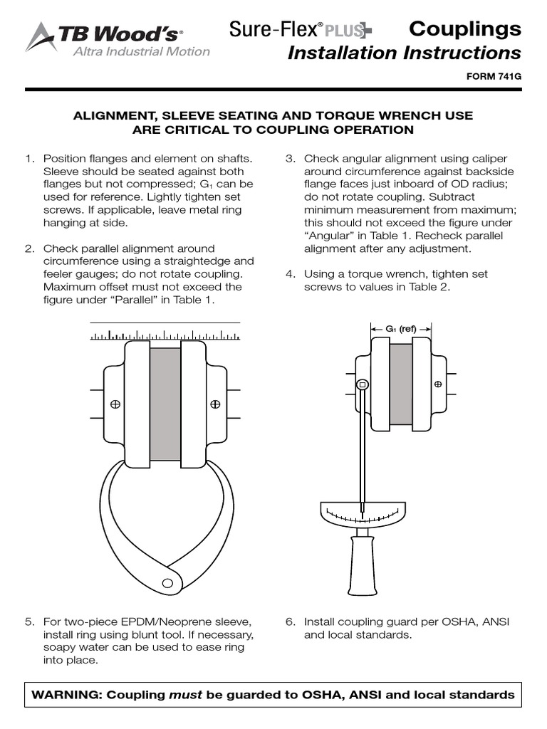 Installation Instructions: Alignment, Sleeve Seating and Torque Wrench ...