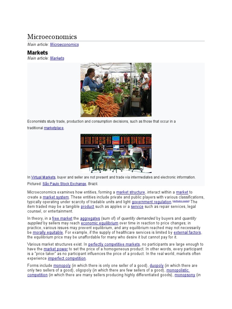 Microeconomics: Markets | Download Free PDF | Microeconomics | Market ...