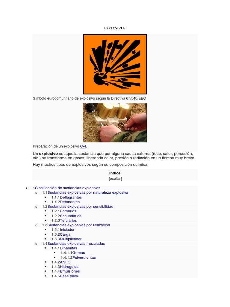 Explosivos | Material explosivo | Química