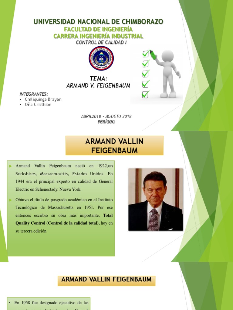 Armand Feigenbaum y Control Total de Calidad | PDF | Calidad (comercial) | Economias