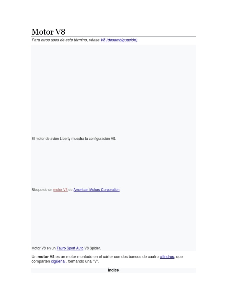 Motor V8 | Descargar gratis PDF | Motor V8 | Vehículos de ruedas
