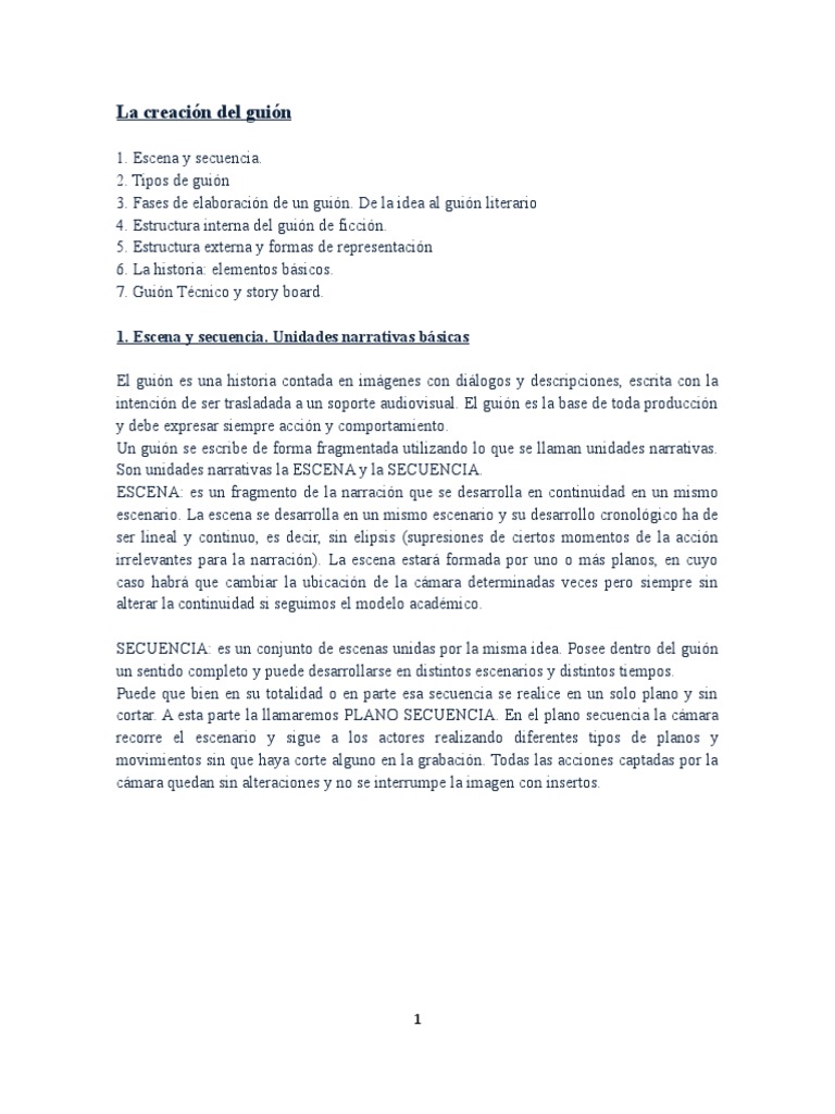 La Creación Del Guión y Fotonovela | PDF | Guión | Narrativa