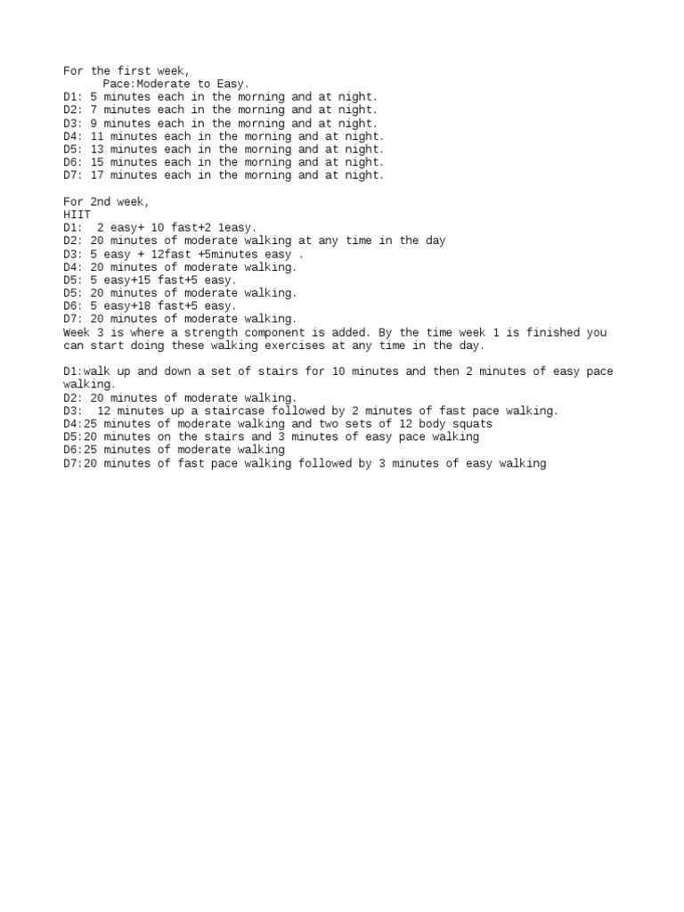Free 3-Week Walking Plan for Weight Loss | PDF