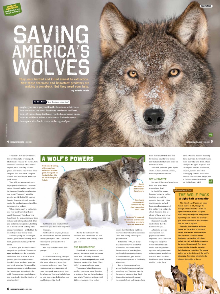 Scope-050118-Nonfiction S | PDF | Gray Wolf | Pack (Canine)