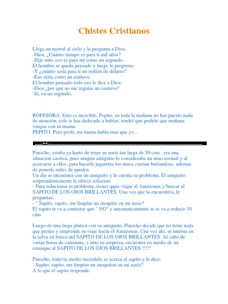 Chistes Cristianos | PDF | Moisés | Cristo (título)