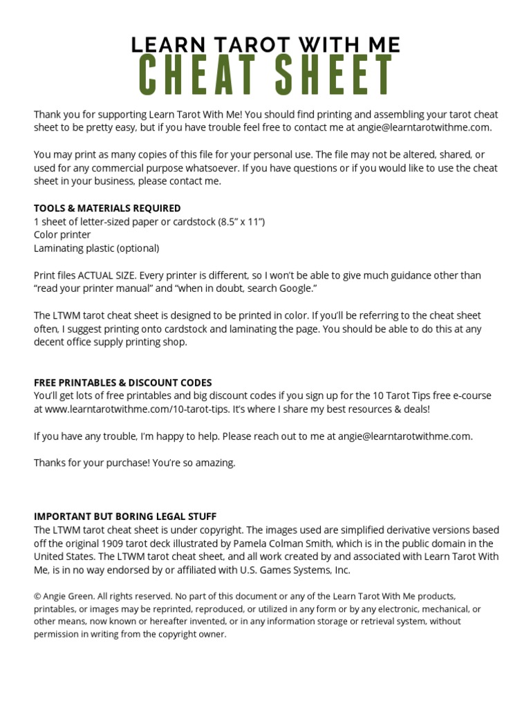 Simple Cheat Sheet | PDF | Solitude | Printer (Computing)