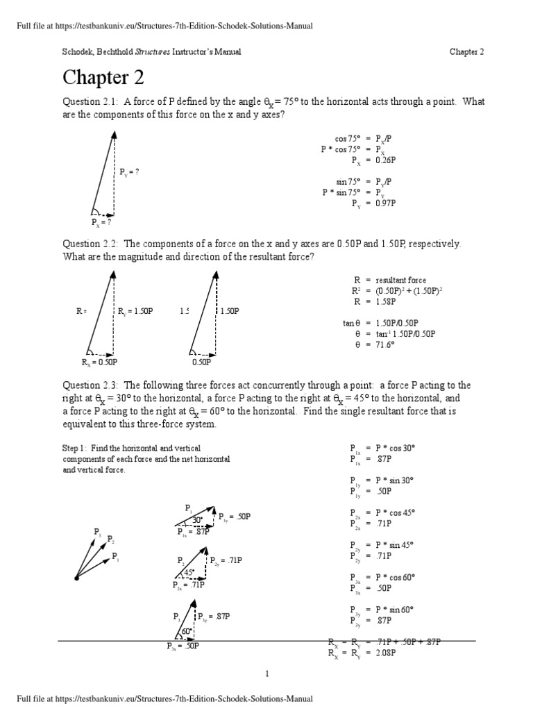 Structures 7th Edition Schodek Solutions Manual | PDF | Elasticity ...