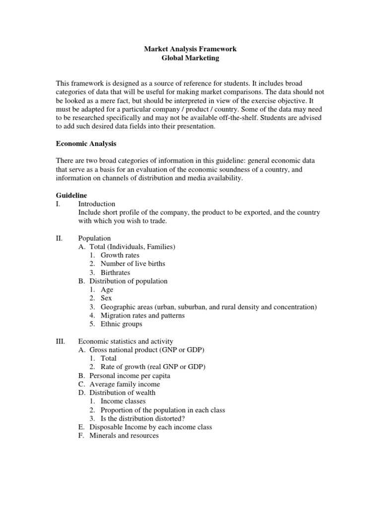 Market Analysis Framework | PDF | Retail | Marketing