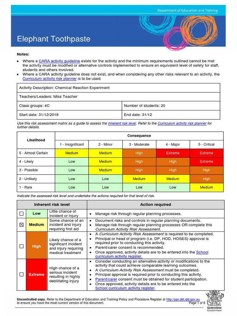 Cara Generic Template | PDF | Risk Assessment | Risk