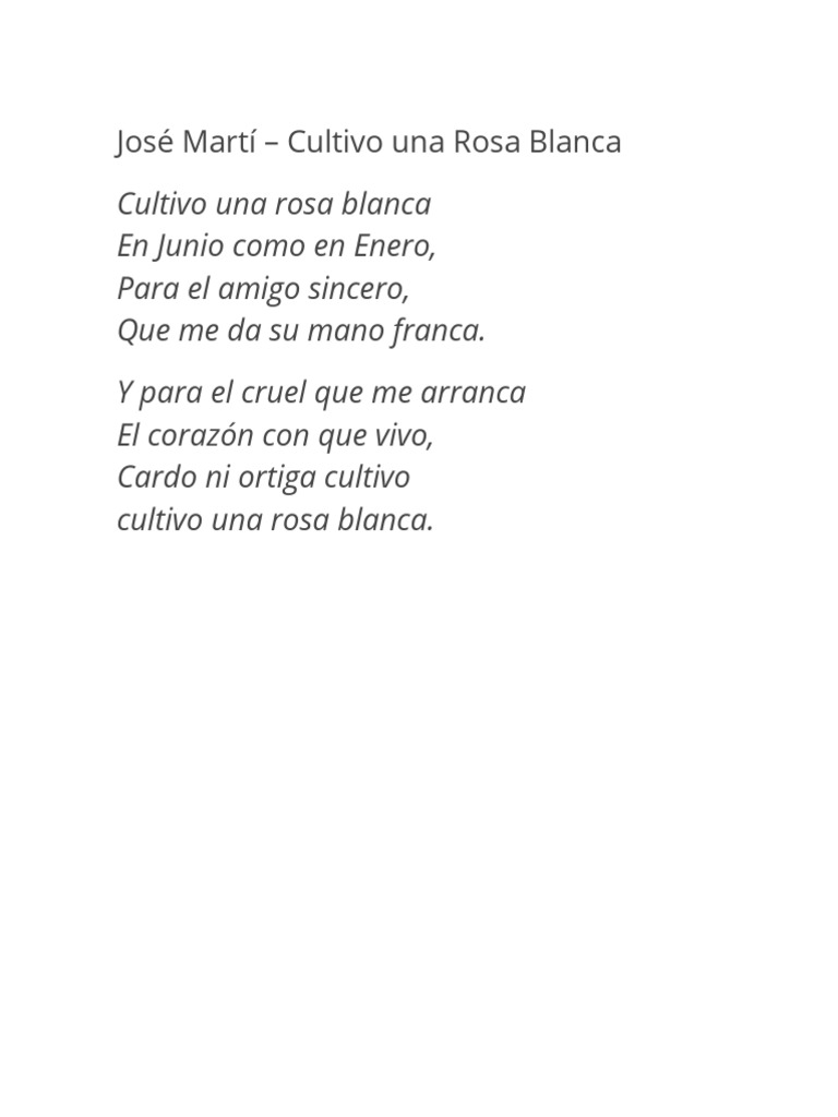 José Martí Poema | PDF