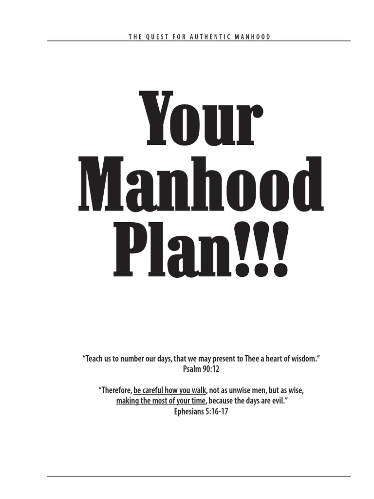 Manhood Plan | PDF | Wisdom | Bible