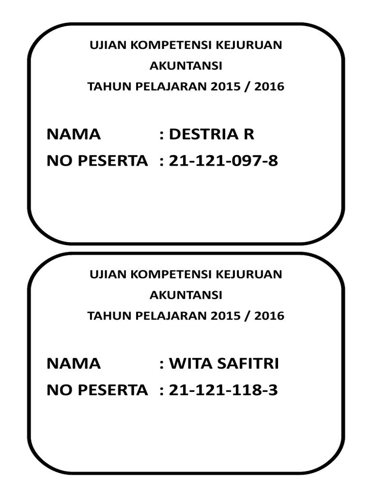 Cover Nilai Ukk Ak 2016 | PDF | Career & Growth | Technology & Engineering