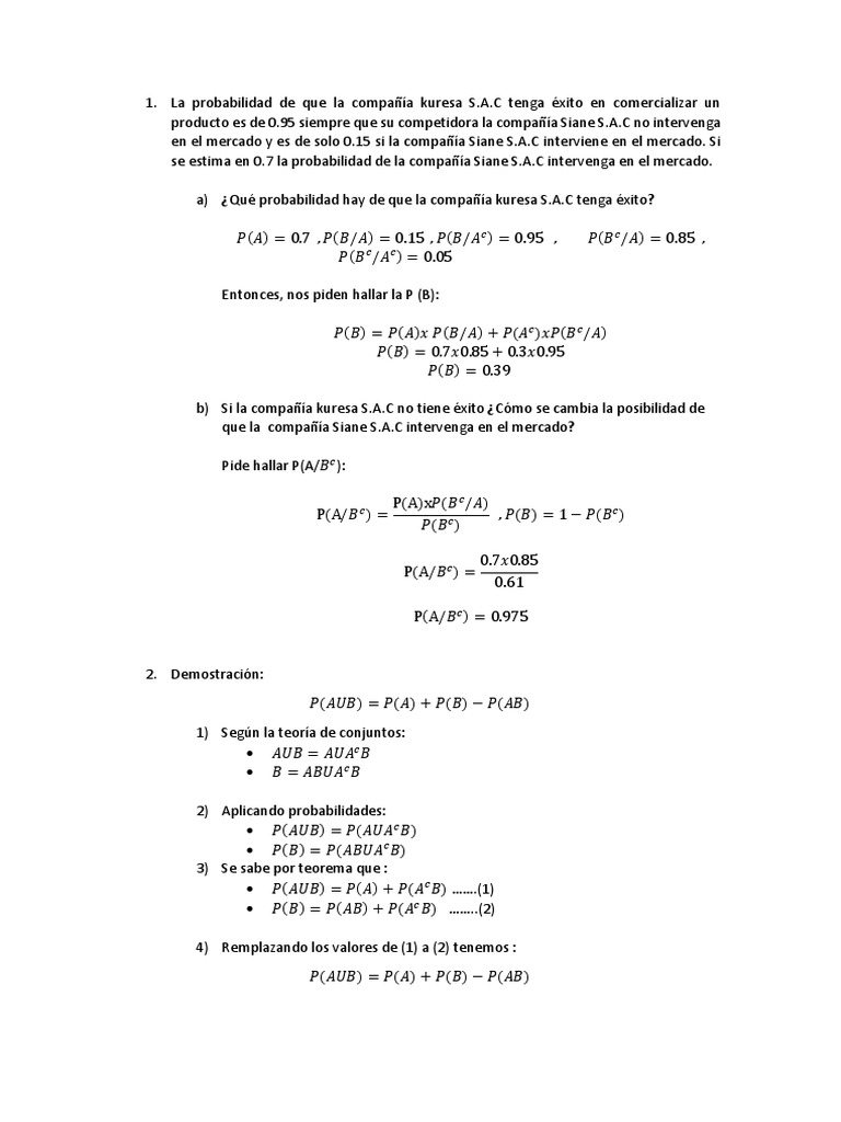 Probabilidad de éxito de Kuresa S.A.C | PDF