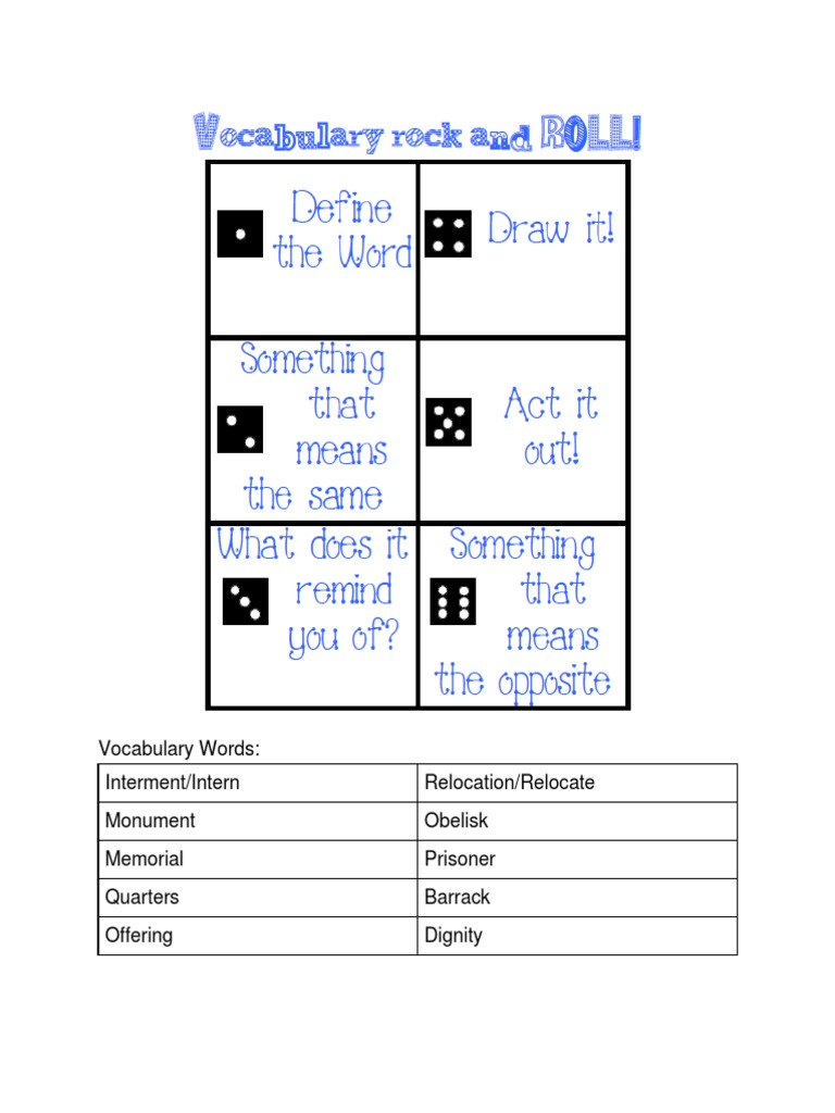 Vocabulary Rock and Roll | PDF