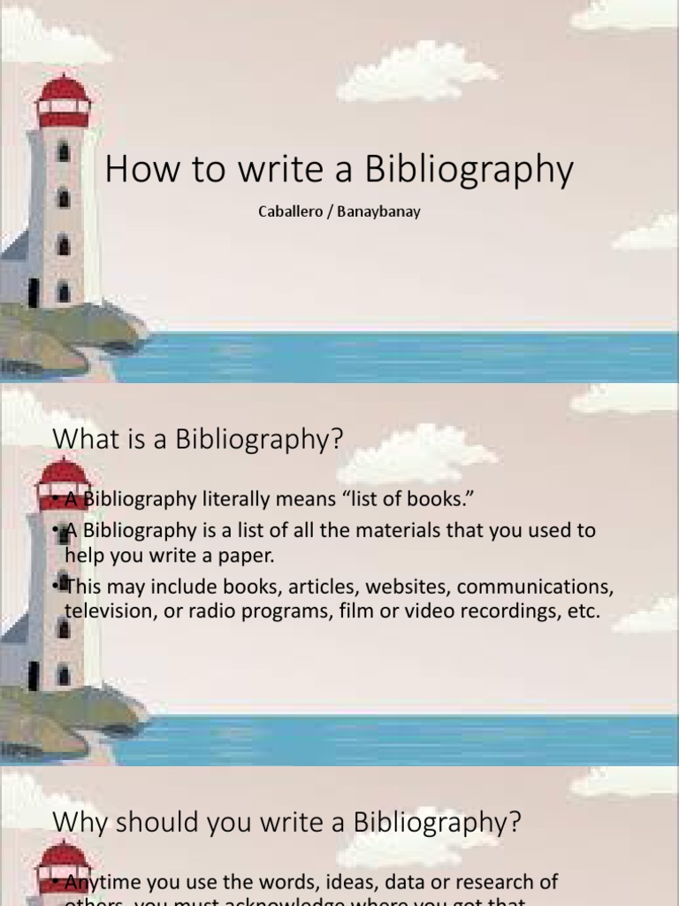 How To Write A Bibliography Sam | PDF | Bibliography | Knowledge